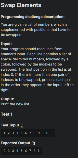 Solved Swap Elements Programming challenge description: You | Chegg.com