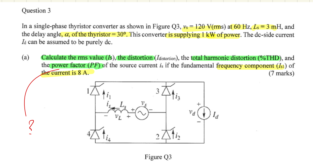 Solved In a single-phase thyristor converter as shown in | Chegg.com