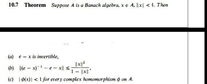 Solved 10.7 Theorem Suppose A is a Banach algebra, | Chegg.com