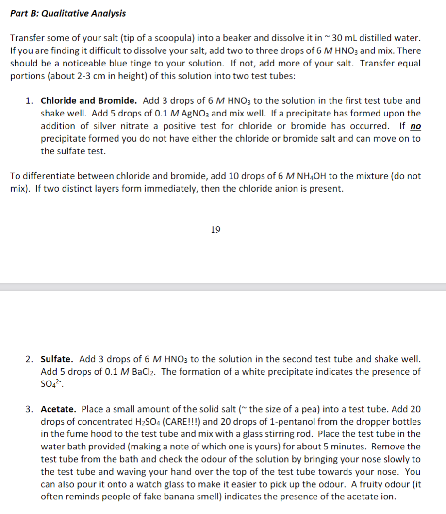 Solved SPECTROSCOPY AND QUALITATIVE ANALYSIS IN THE | Chegg.com