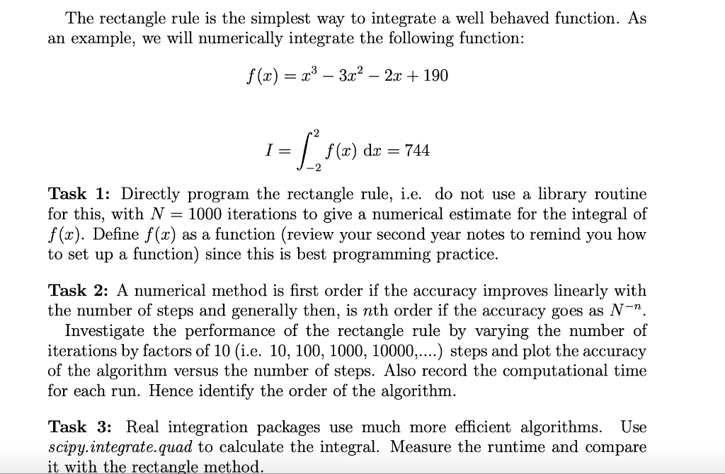 The rectangle rule is the simplest way to integrate a | Chegg.com
