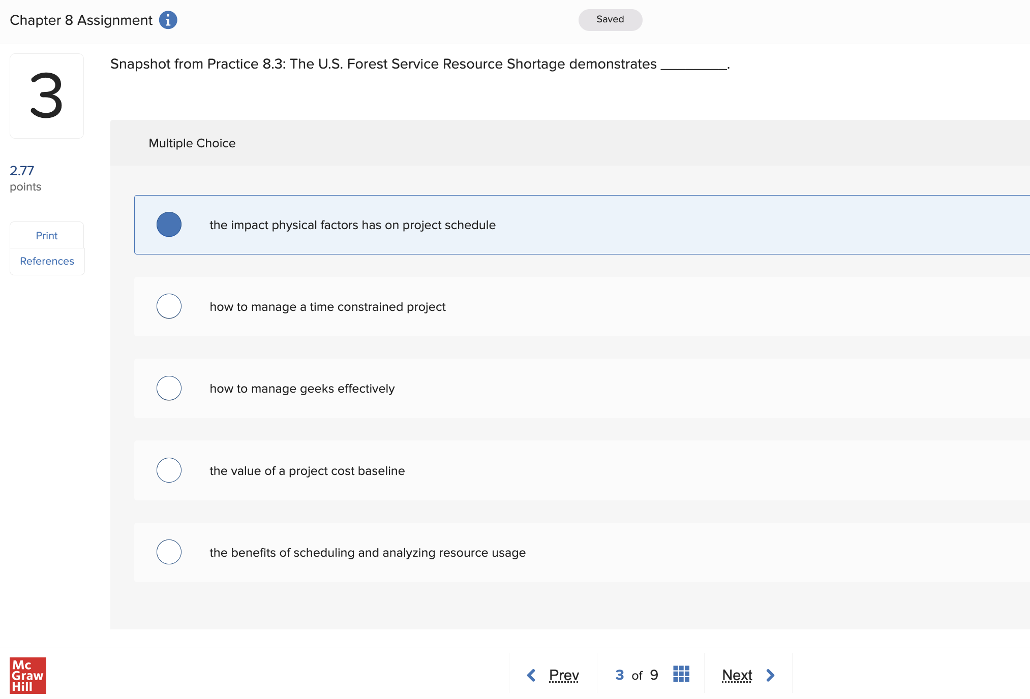 Chapter 8 ﻿AssignmentSavedMultiple | Chegg.com
