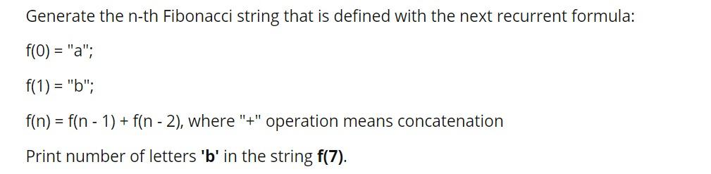 Solved Generate the n-th Fibonacci string that is defined | Chegg.com