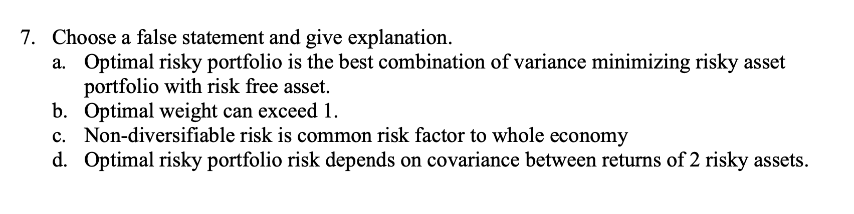 Solved a 7. Choose a false statement and give explanation. | Chegg.com
