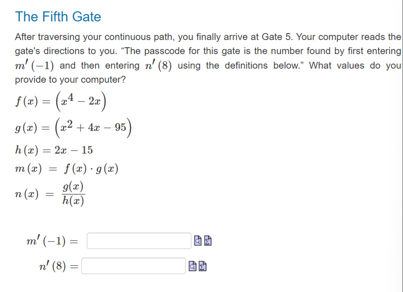 Solved The Fifth GateAfter traversing your continuous path, | Chegg.com
