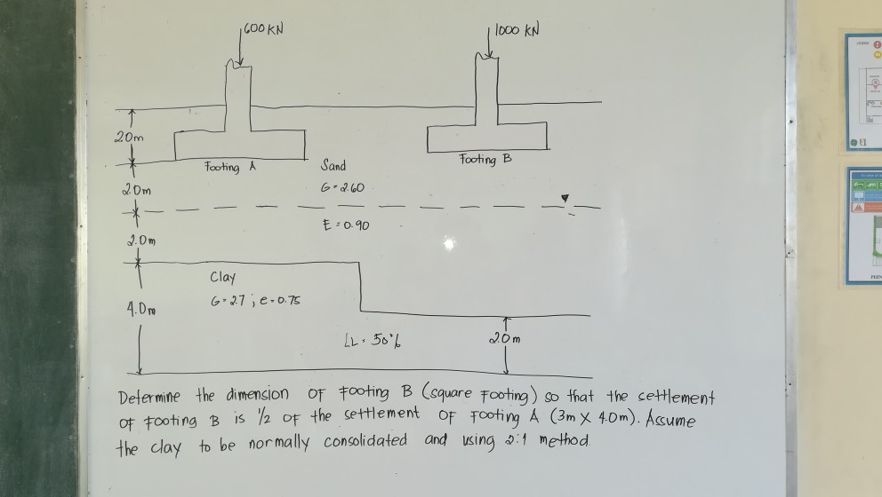 Solved: determine the dimension of footing b (square footi Solved: determine the dimension of footing b (square footi