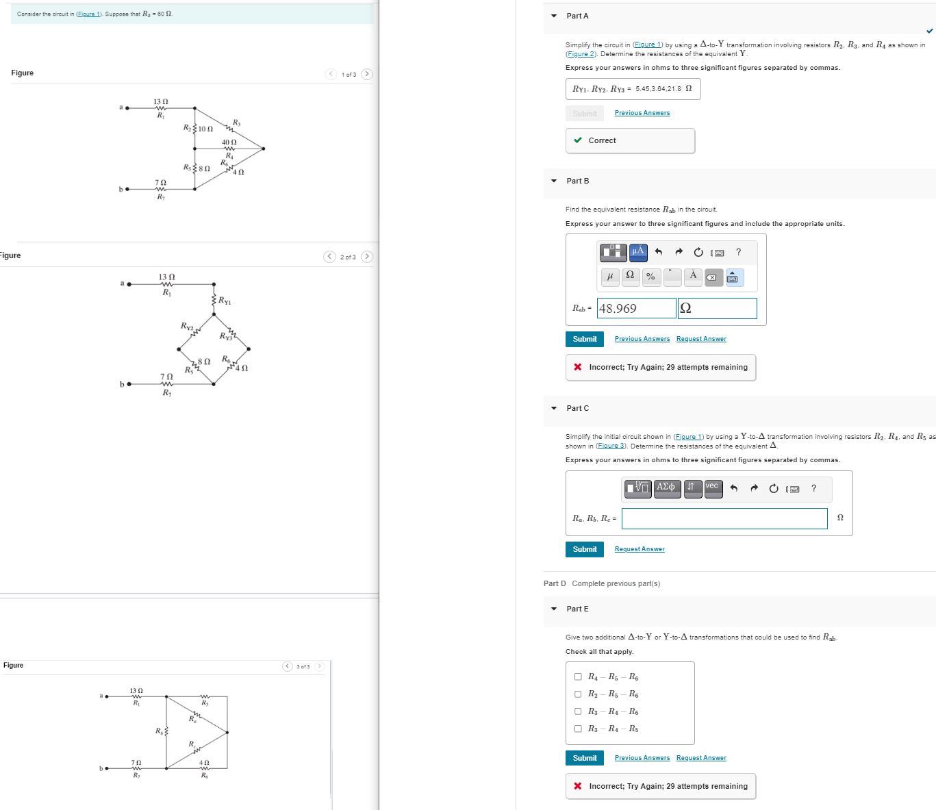 Solved Simplify the circuit in (Figure 1) ﻿by using a | Chegg.com