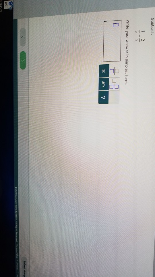 Solved Subtract Write Your Answer In Simplest Form Pdf Chegg