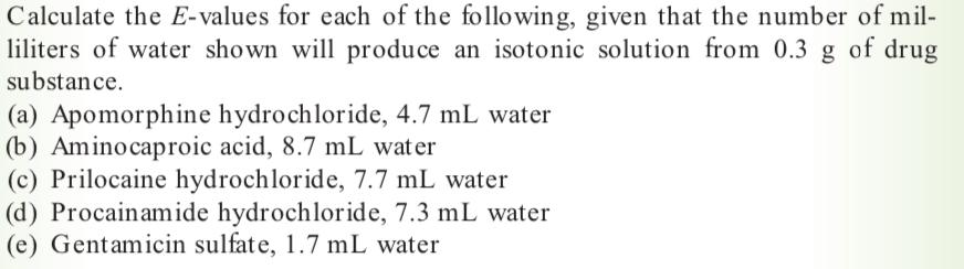 Solved Calculate the E-values for each of the following, | Chegg.com