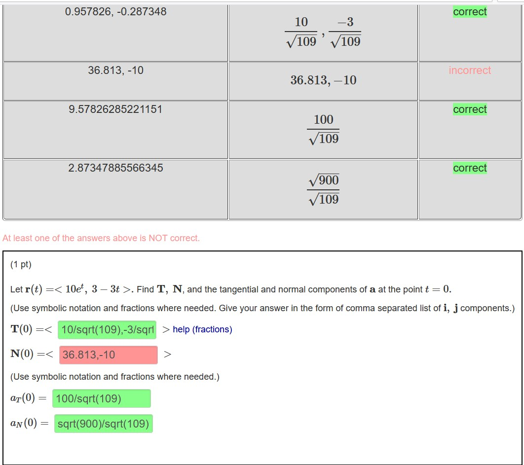 Solved Need help finding the N for these please!! 1) At a | Chegg.com