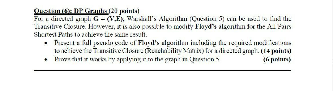 P.S Question 5 is already posted on Chegg please | Chegg.com