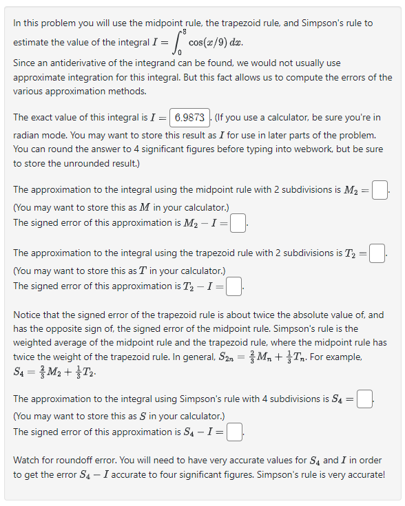 Solved In this problem you will use the midpoint rule, the | Chegg.com