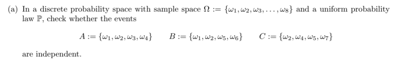 Solved (a) In a discrete probability space with sample space | Chegg.com