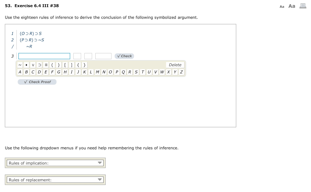 Solved Use the 18 rules of inference to derive the | Chegg.com
