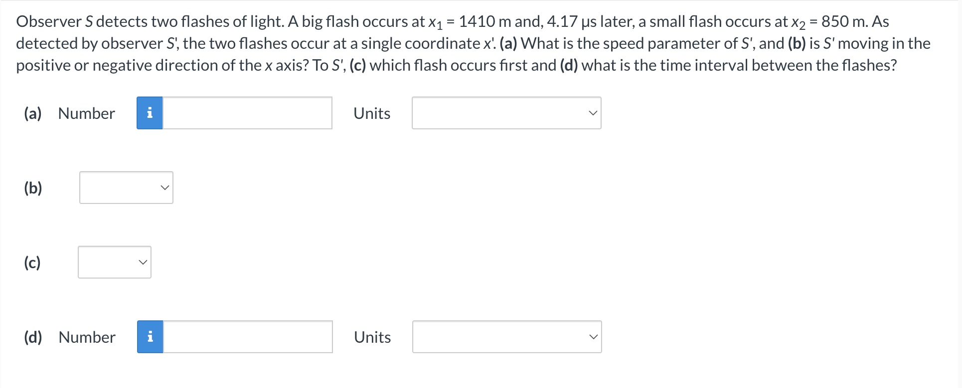 Solved Observer S ﻿detects two flashes of ﻿light. A big | Chegg.com