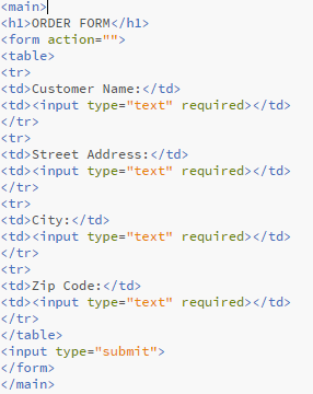 Solved 4. Order Form Page – Your order form should contain | Chegg.com
