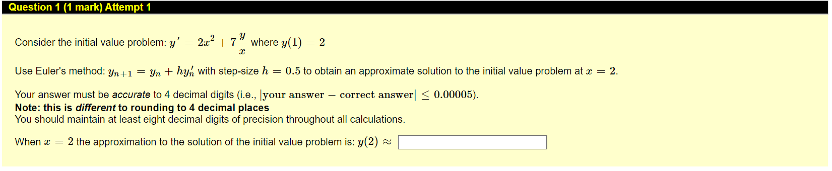 Solved Consider the initial value problem: y′=2x2+7xy where | Chegg.com