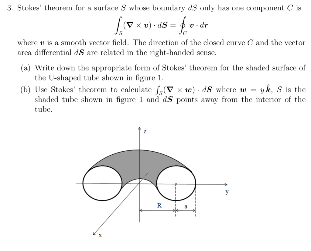 Solved 3. Stokes' theorem for a surface S whose boundary dS | Chegg.com