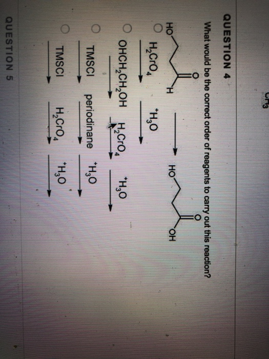 Solved What would be the correct order of reagents to carry | Chegg.com
