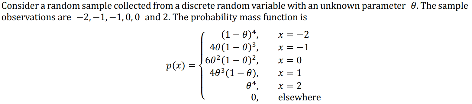 Solved Consider a random sample collected from a discrete | Chegg.com