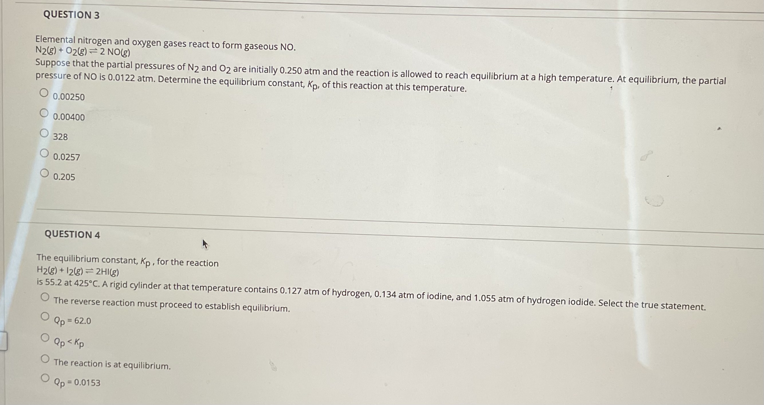 Solved Elemental nitrogen and oxygen gases react to form | Chegg.com