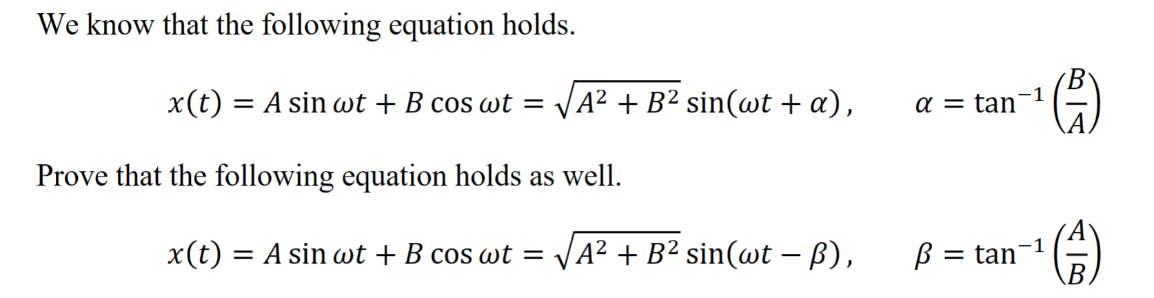 Solved We Know That The Following Equation Holds