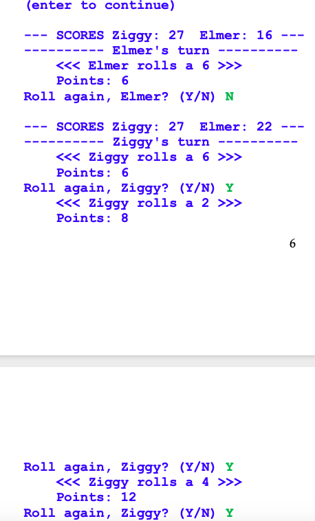 Solved Dice Game: Pig (100 points) For this program you will | Chegg.com