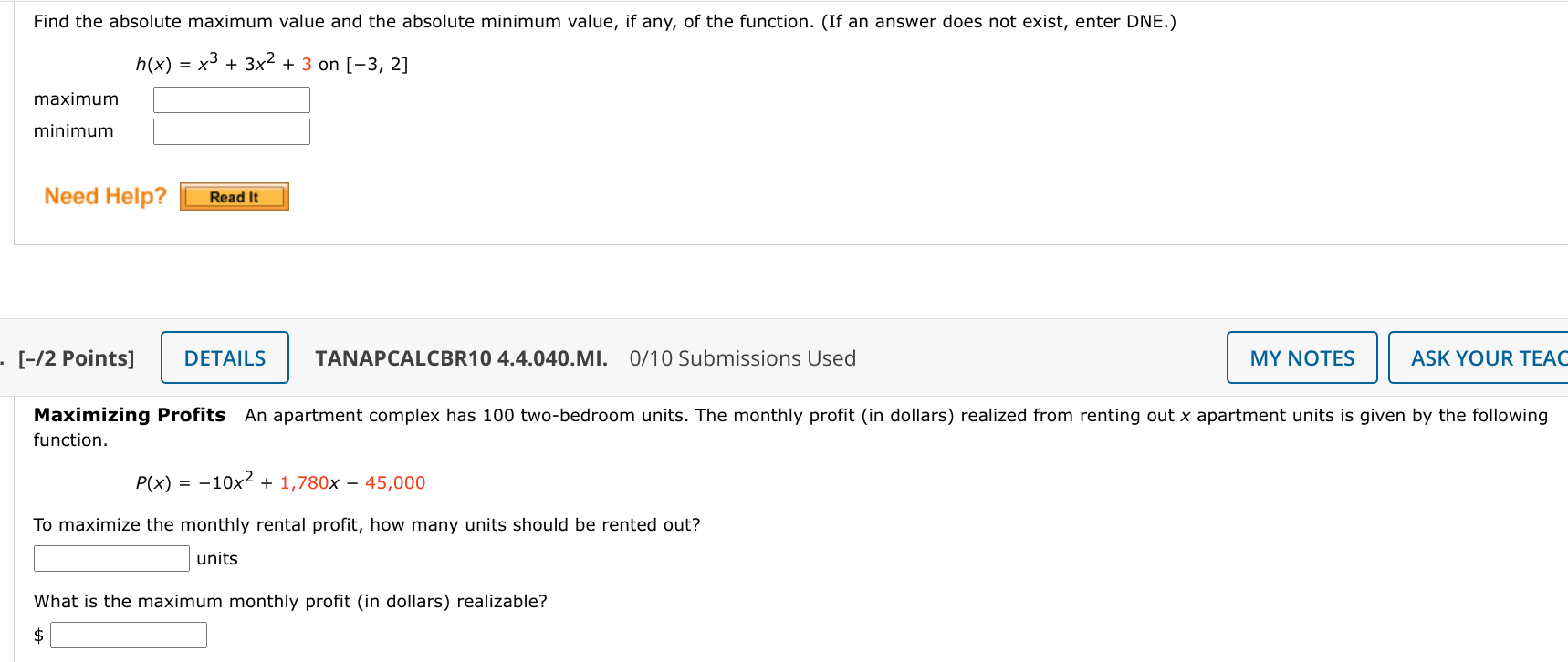 Solved Find The Absolute Maximum Value And The Absolute