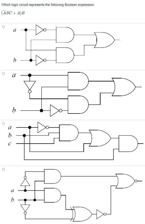 Solved Which Logic Circuit Represents The Following Boolean 
