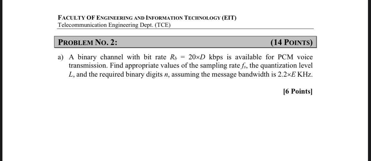 Solved FACULTY OF ENGINEERING AND INFORMATION TECHNOLOGY | Chegg.com