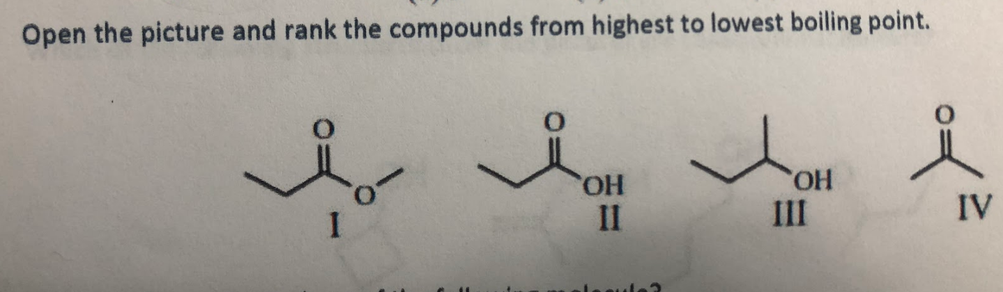 Solved Open the picture and rank the compounds from highest | Chegg.com
