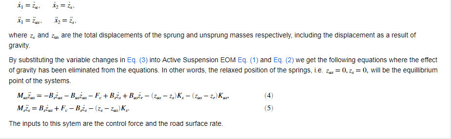 Quanser Active Suspension Experiment Referring to | Chegg.com