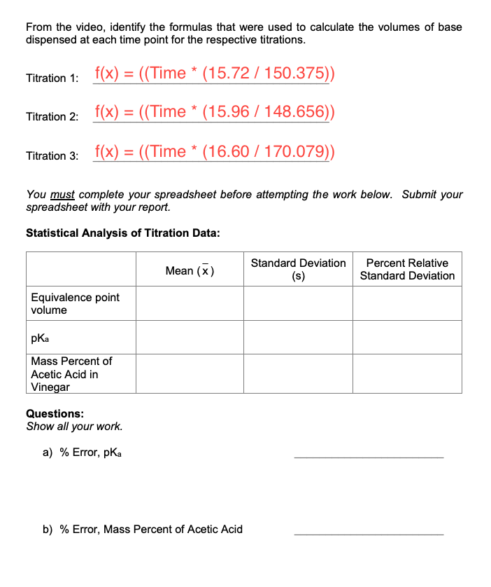 Titration Data: Molarity of NaOH or KOH Titration #1 | Chegg.com