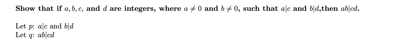 Solved Show that ifa, b, c,anddare integers, wherea6= | Chegg.com