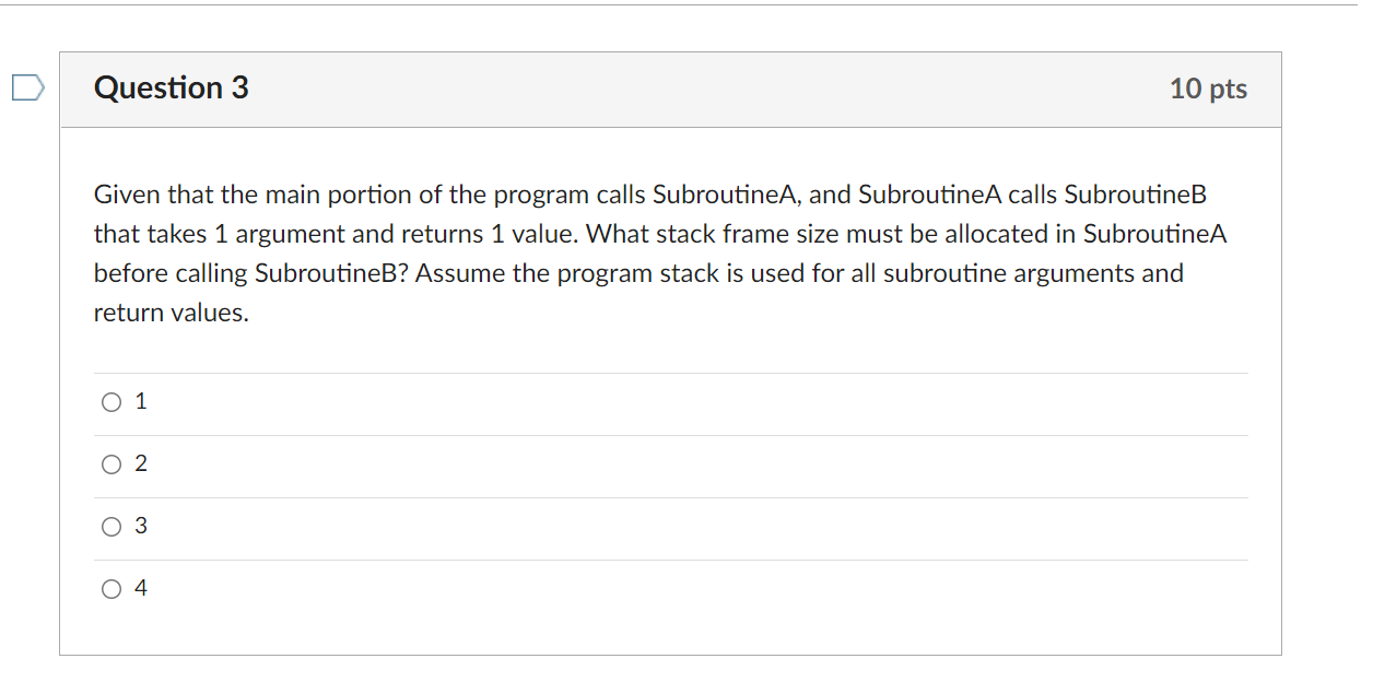 Solved Question 3 10 pts Given that the main portion of the | Chegg.com