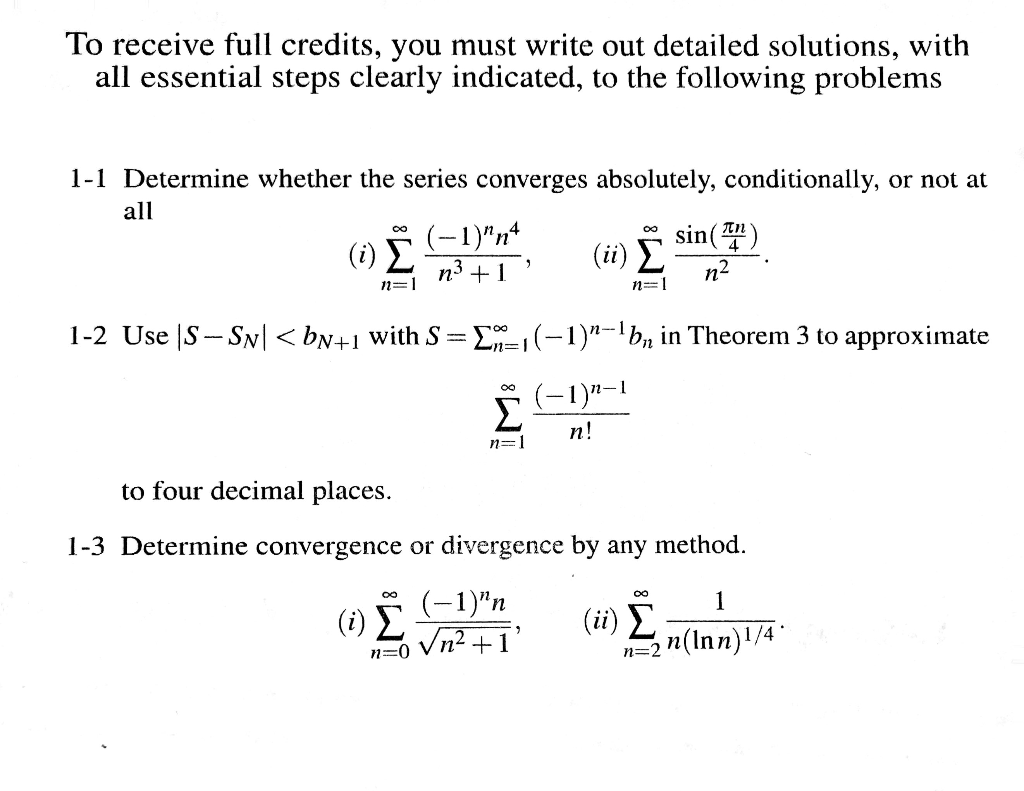 Solved To receive full credits, you must write out detailed | Chegg.com