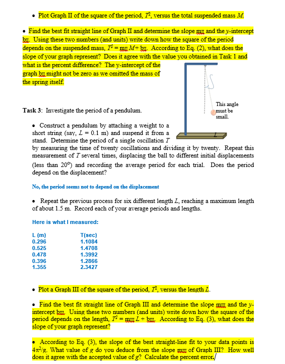 Solved Task 1: Determine the value of the spring constant | Chegg.com