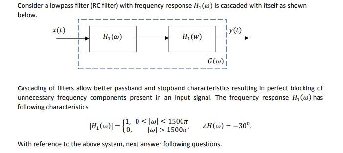 Solved Compute the overall frequency response and the | Chegg.com