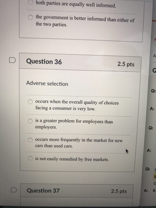 Solved both parties are equally well informed. the | Chegg.com
