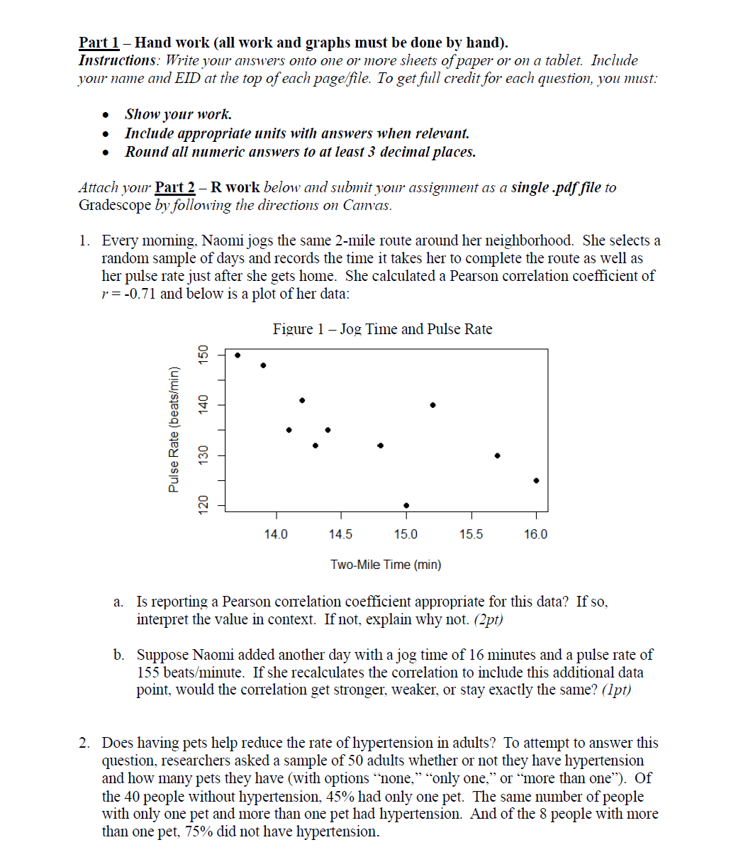 Solved Instructions: Write your answers onto one or more | Chegg.com