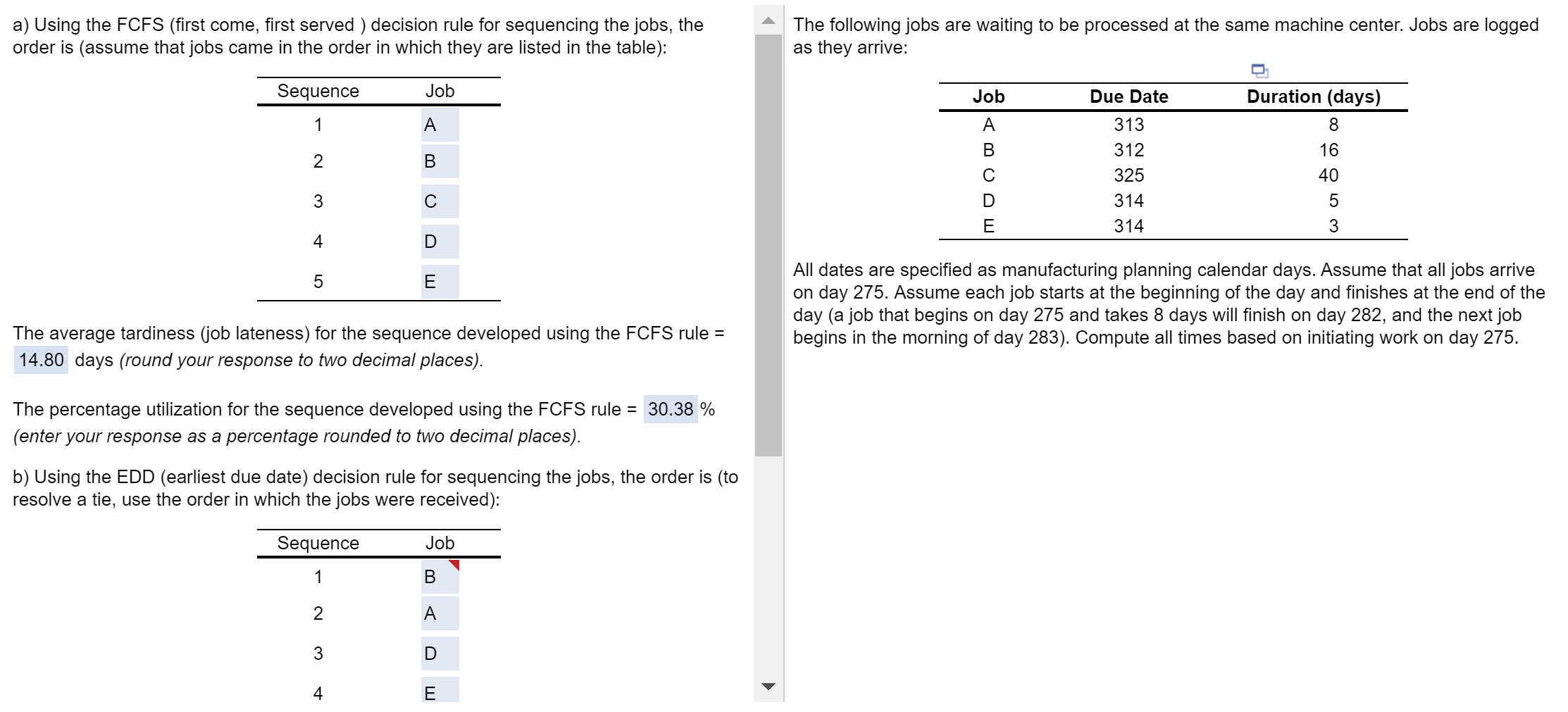 Solved A Using The FCFS first Come First Served Chegg