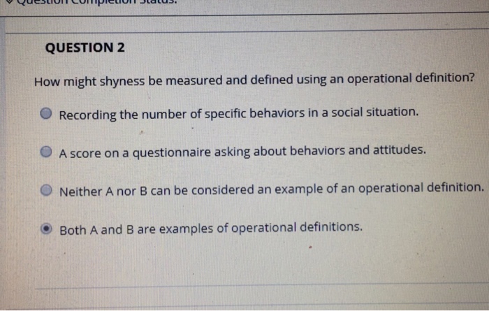 Solved QUESTION 2 How might shyness be measured and defined | Chegg.com