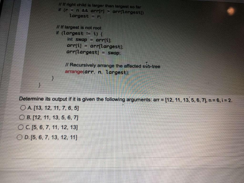 Solved QUESTION 13 Consider the following Java method void | Chegg.com