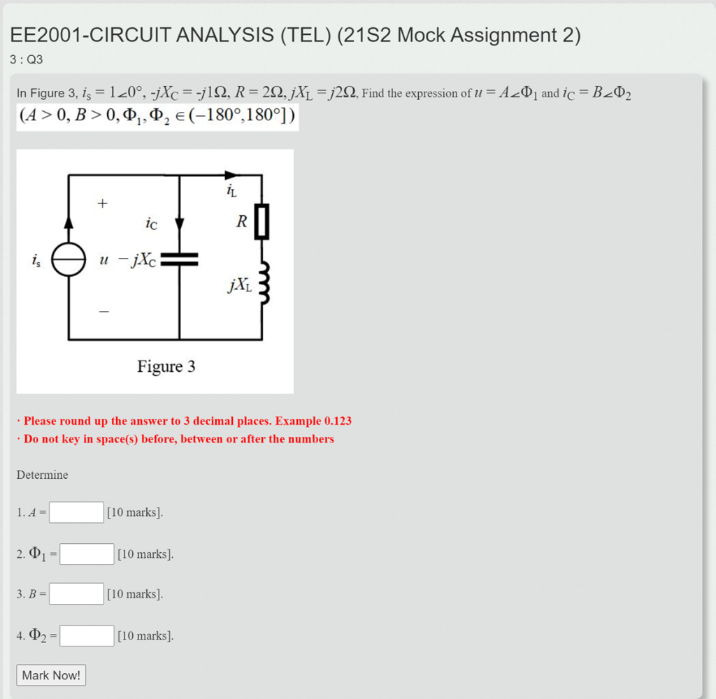 Solved EE2001-CIRCUIT ANALYSIS (TEL) (21S2 Mock Assignment | Chegg.com
