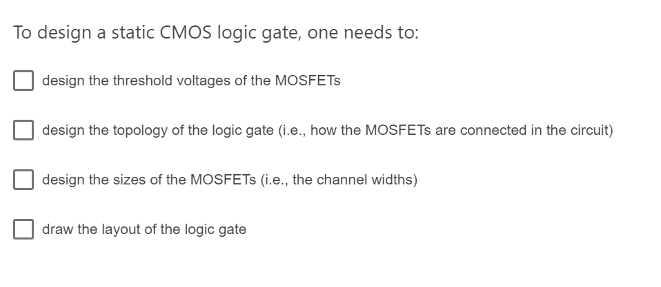Solved An input pattern given to the static CMOS logic gate | Chegg.com