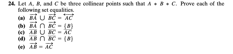 Solved = 24. Let A, B, and C be three collinear points such | Chegg.com