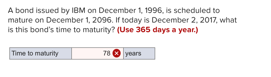 Solved A bond issued by IBM on December 1, 1996, is | Chegg.com