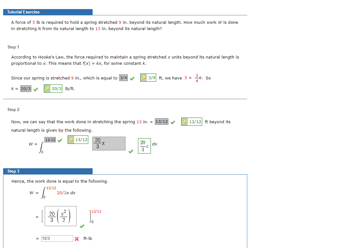 Solved Tutorial Exercise A force of 5 lb is required to hold | Chegg.com