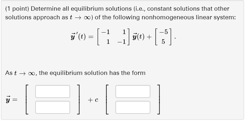 Solved Determine all equilibrium solutions (i.e., constant | Chegg.com