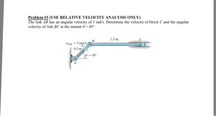 Solved The link AB has an angular velocity of 3 rad/s. | Chegg.com